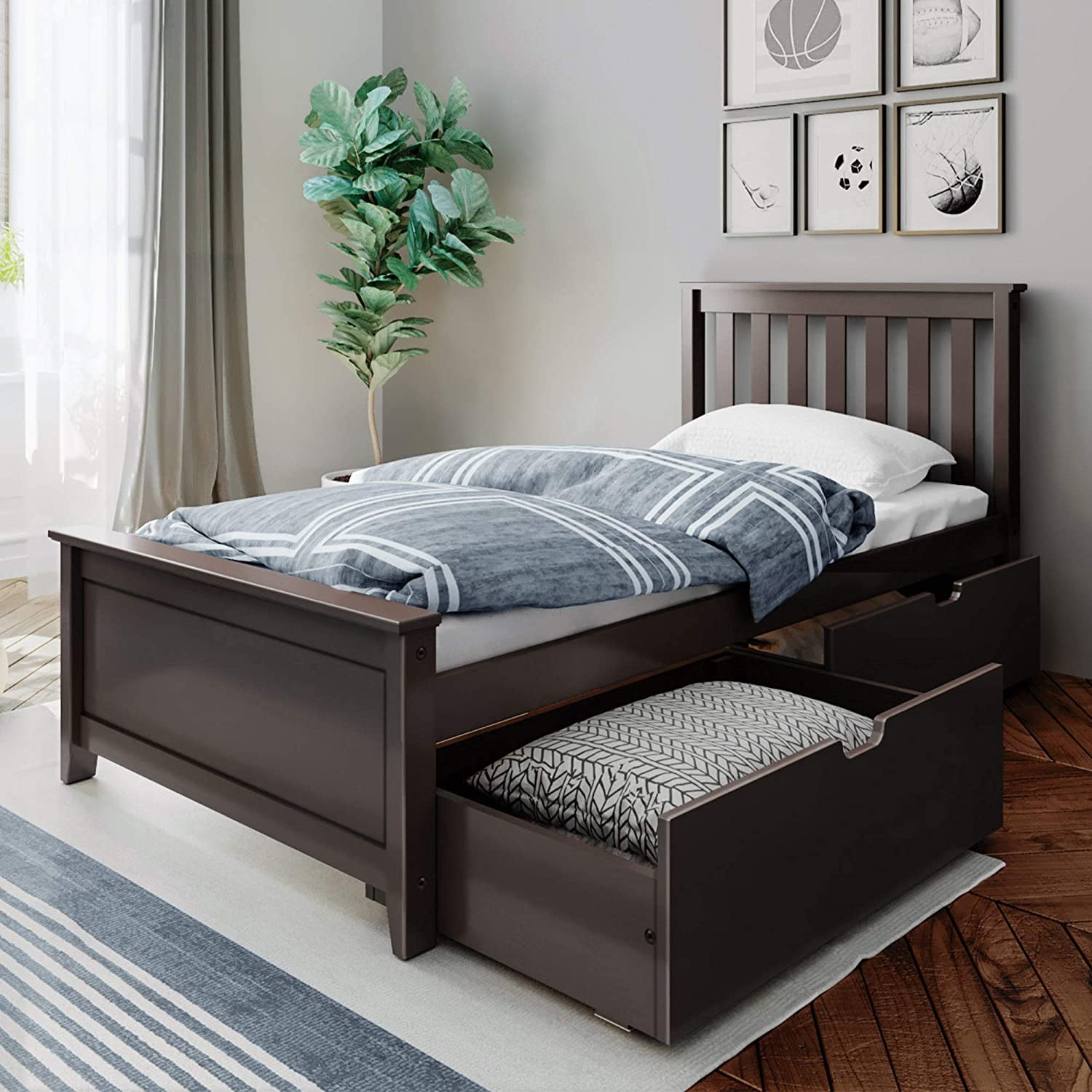 Click here for Bedsmart Solid Wood Twin Size Bed With Storage Esp... prices