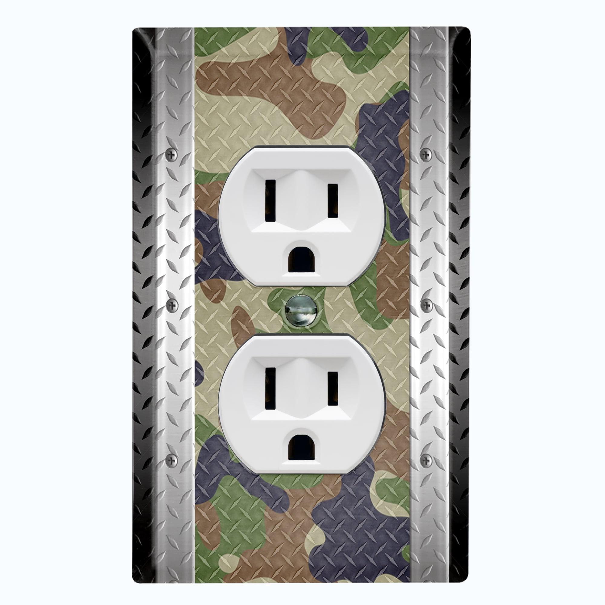 Metal Light Switch Plate Outlet Cover (Multi Camo 2 - Single Duplex ...