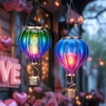 2 Pack Solar Powered Hanging Outdoor Lantern with Flickering Flame ...