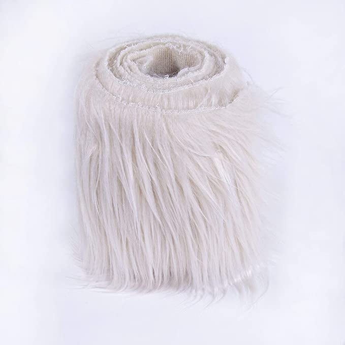FabricLA Shaggy Faux Fur Roll - Acrylic Fabric 6" X 60" Inches Rolls of ...