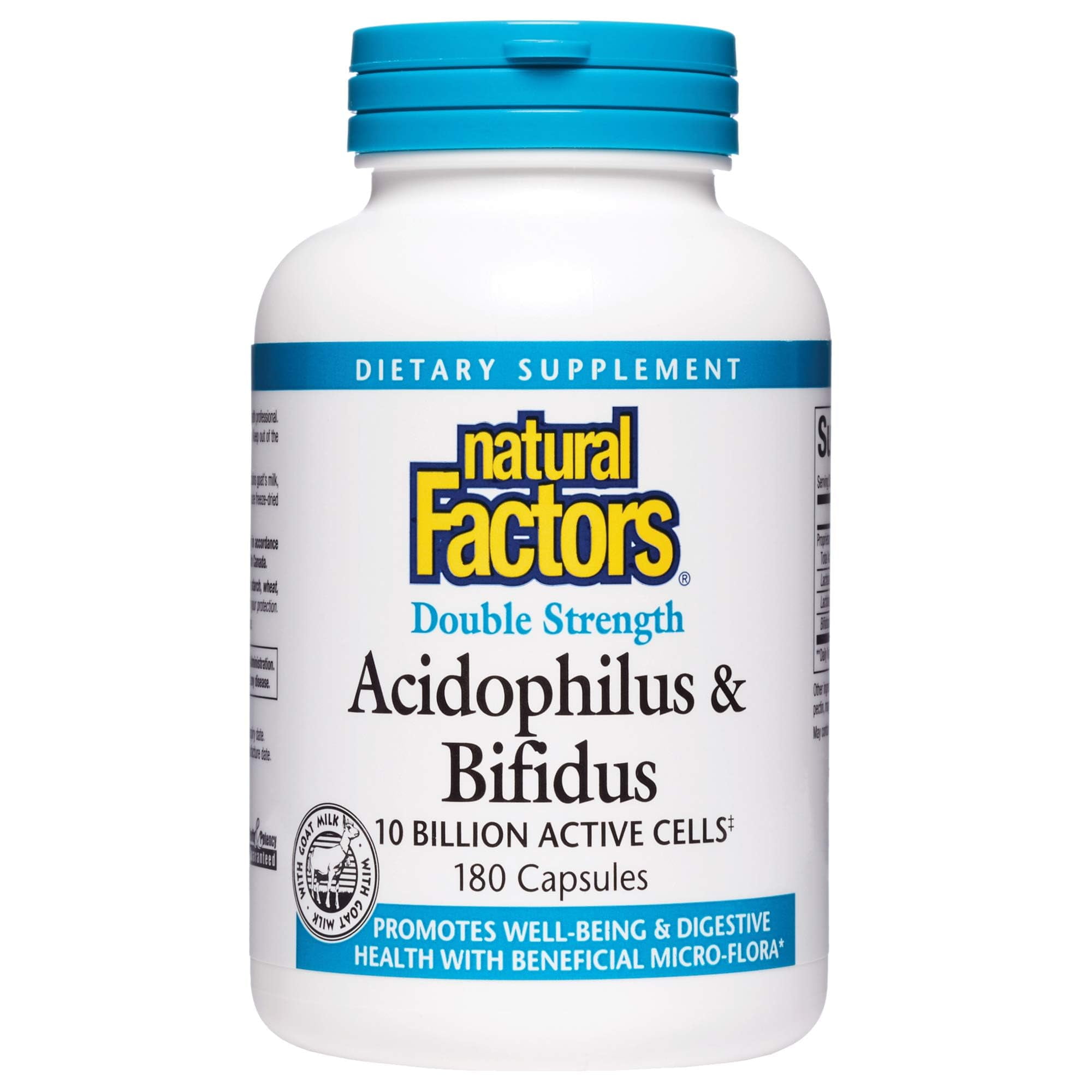 Suplemento Natural Factors Acidophilus & Bifidus 180 cápsulas | Walmart ...