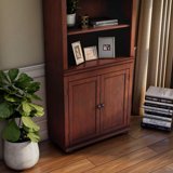 Furniture of America Lieux 3-Shelf Wood Espresso Bookcase with Doors ...