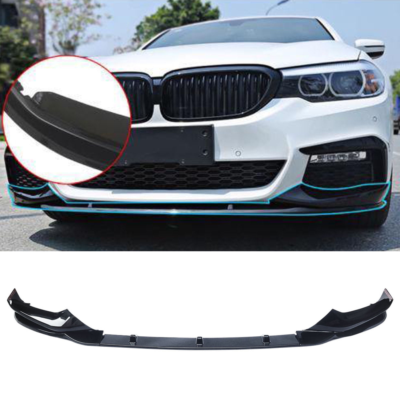NINTE Front Bumper Lip For 2017-2023 BMW 5 Series G30 G38 530 540 M ...