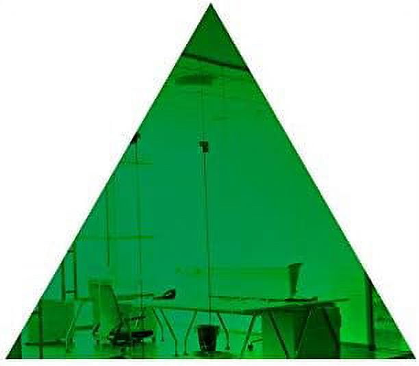 4” Light Green Triangle Blank Mirror Discs Smooth Edge DIY Plexiglass ...