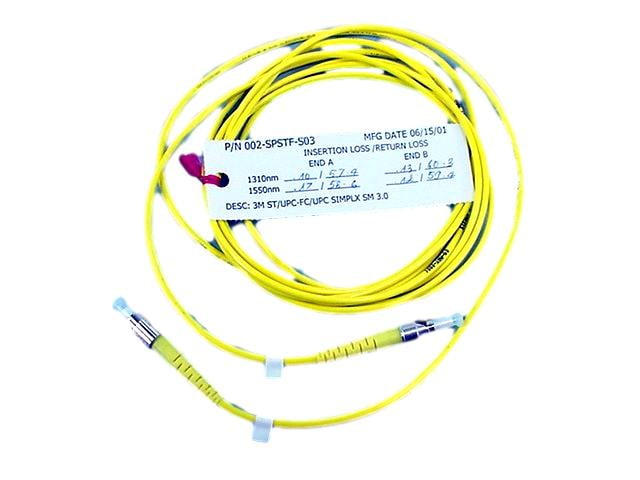 3M Leviton Fiber Singlemode Simplex Optic Patch Cable Cord ST FC SPC ...