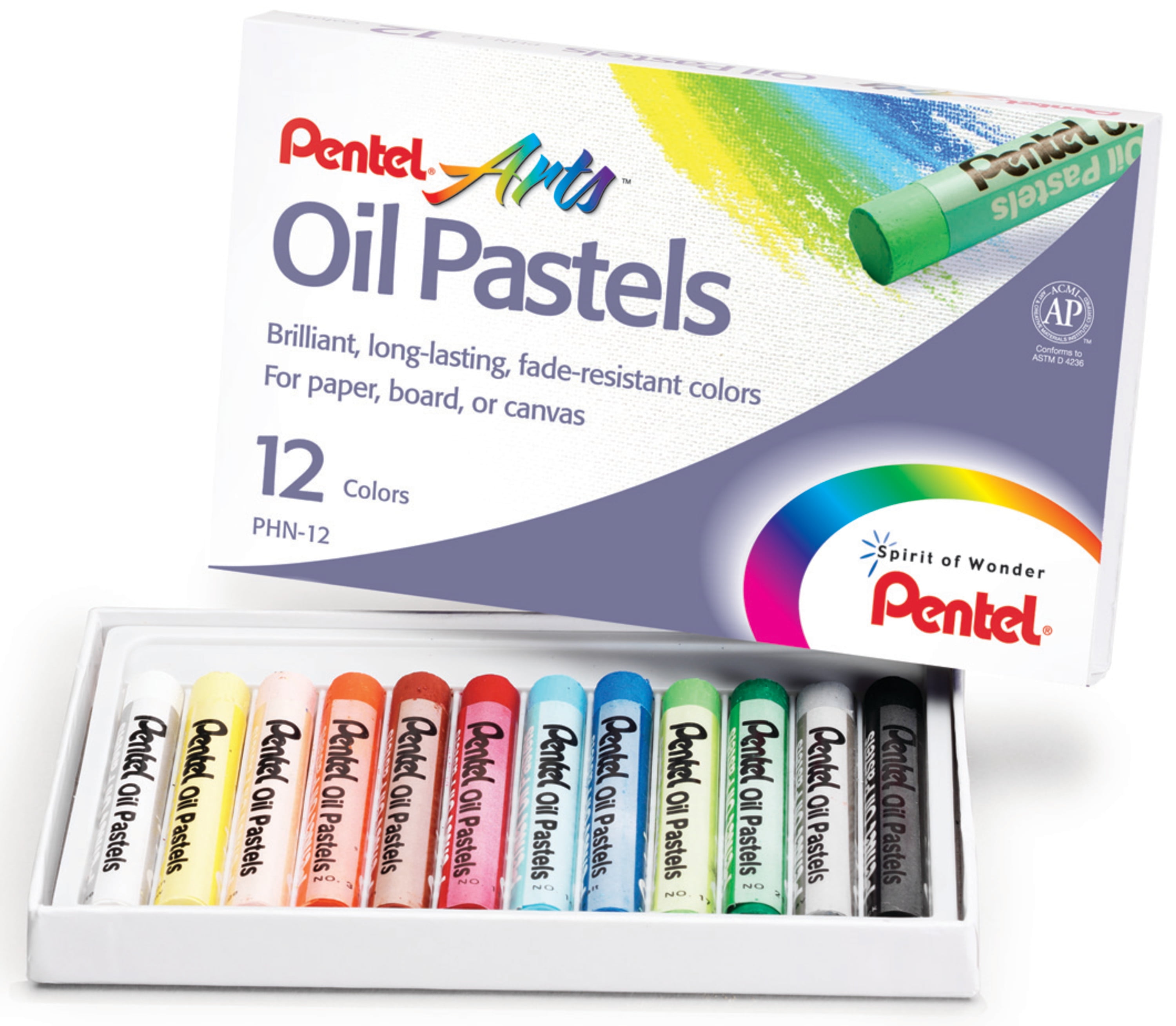 Pentel Oil Pastel 12-Color Set - Walmart.com