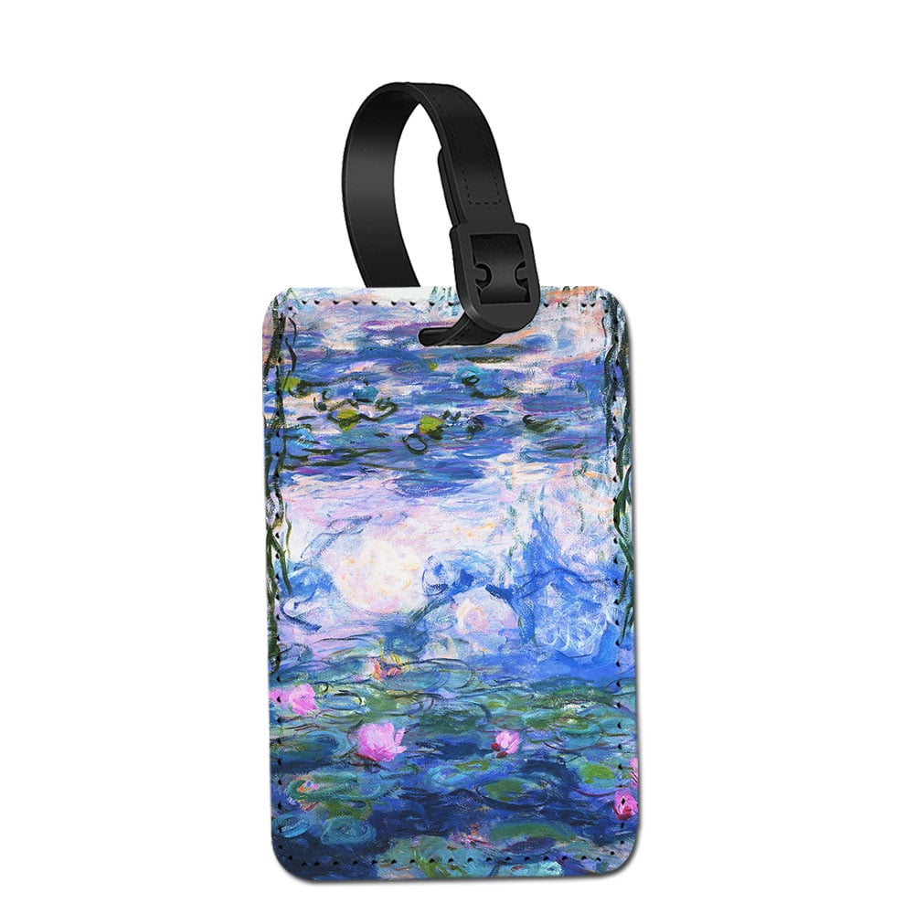 WIRESTER Rectangle PU Leather Luggage Tags for Travel Suitcase Baggage ...