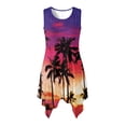 Binienty Tropical Sunset Case Casual Midi Dress, Side Pockets ...