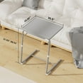 CHITOOMA Adjustable TV Tray Table with Cup Holder, 6 Height & 3 Tilt ...