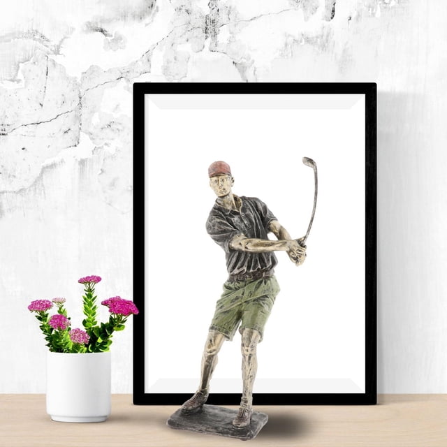 Decorative Resin Man Golfer Statue Arts Handcrafts Golf Sculpture ...