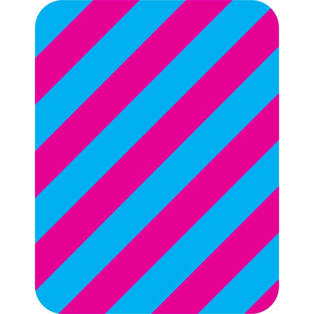 StickerTalk Pink and Blue Caution Stripes Vinyl Sticker, 10.5 inches x ...