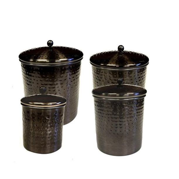 Zuccor 4 Piece Stainless Steel With Hammered Black Nickle Plated