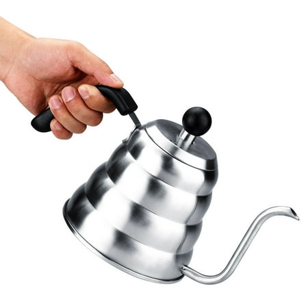 Domqga Pour Over Teapot, Pour Over Coffee Kettle, 1.2L 304 Stainless Steel Pour Over Coffee ...