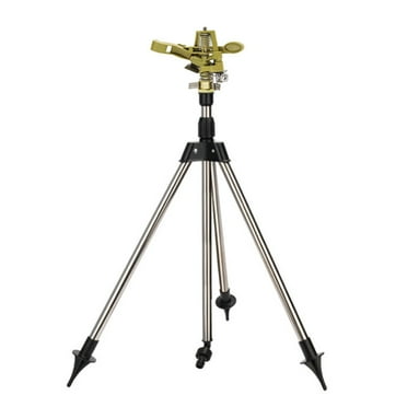 2 Pack Tripod Sprinklers, Heavy Duty Lawn Sprinkler with Rainbird, 360 ...