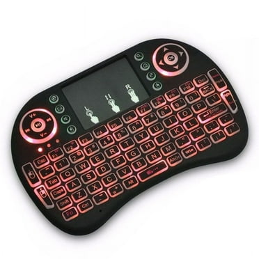 Wireless Mini Keyboard with RGB Backlit, Touchpad, Remote Control, USB ...