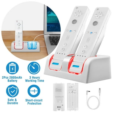 iMountek 4 Remotes Charging Dock Game Controller Charger for Wii ...