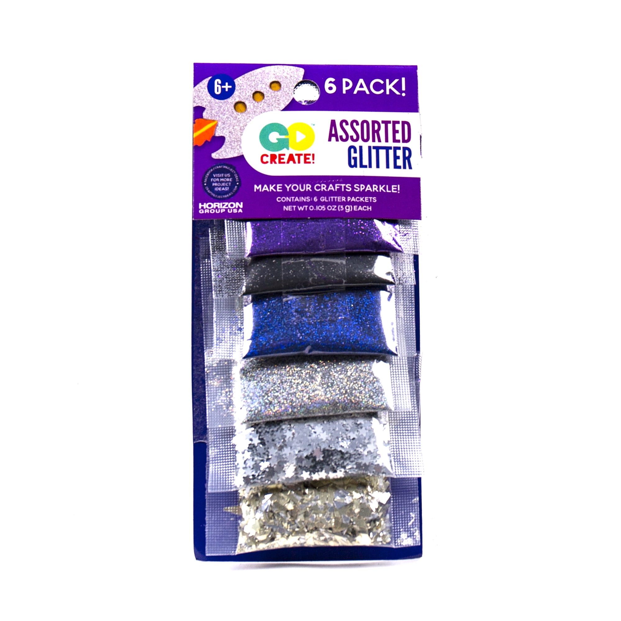Go Create Assorted Galaxy Glitter Pack, 6 Packets, 3g. Each - Walmart.com