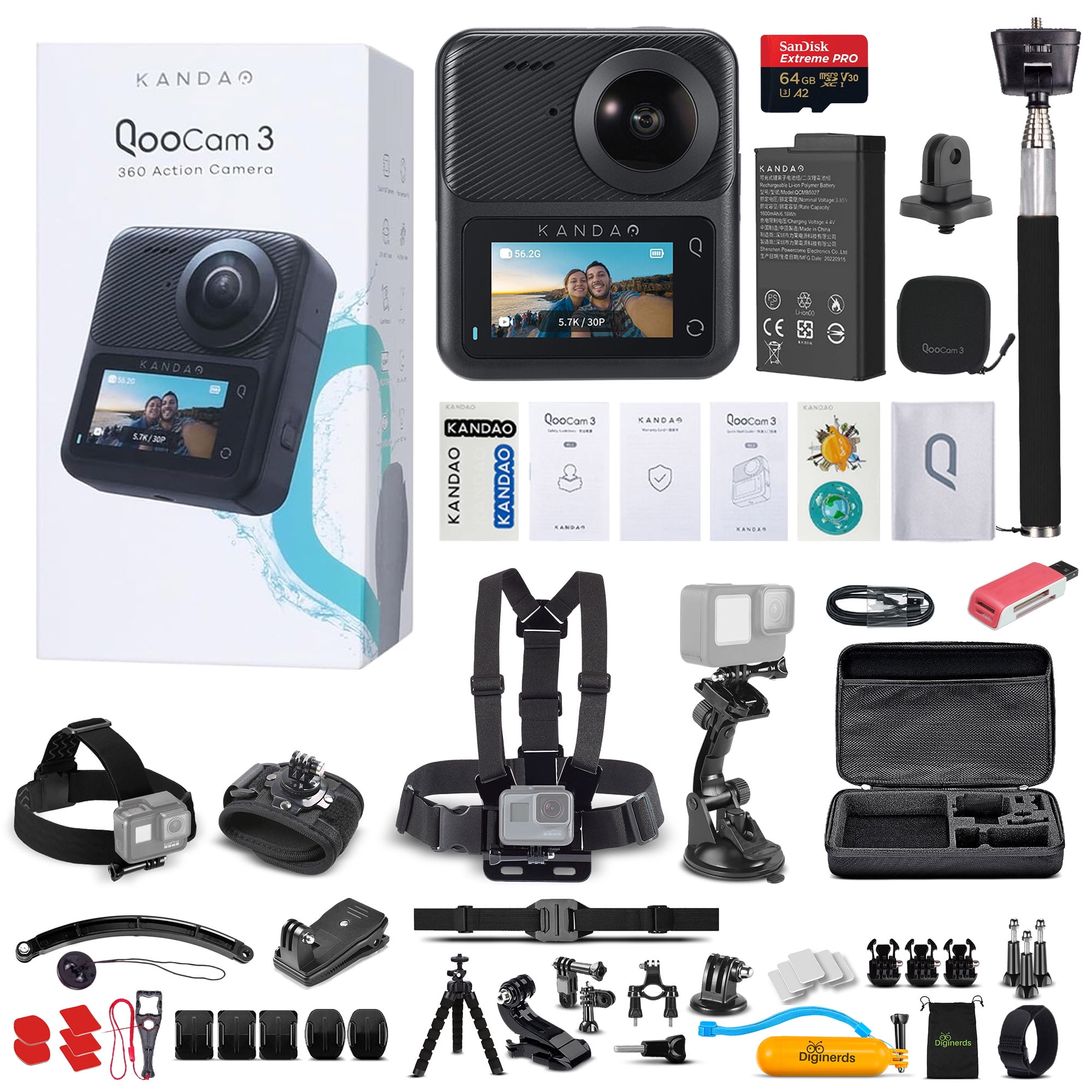 Click here for Kandao Qoocam 3 360 Action Camera + 64gb Extreme P... prices