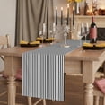 Black White Vertical Striped Burlap Cotton Table Runner 13x72 Inches ...