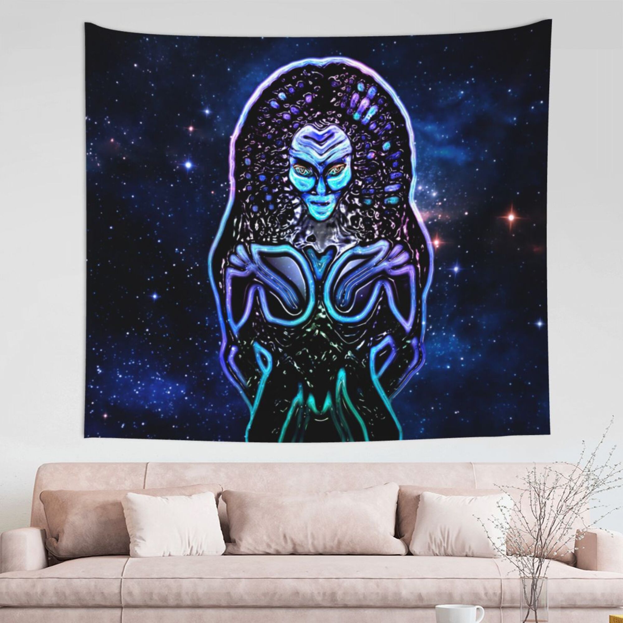 Fantasy Alien Tapestry, Science Fiction Wall Decor Home Decor Bedroom ...