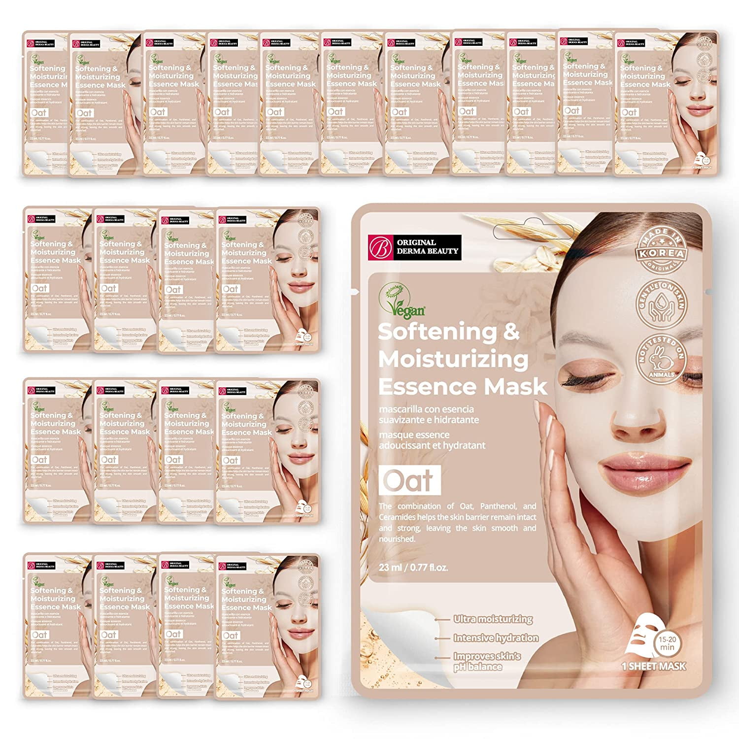 Original Derma Beauty 24 Pack Ultra Purifying Tea Tree Essecne Mask ...