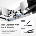 Ergonomic Long Handle Nail Clipper for Seniors - Wide Jaw Curved Blade ...