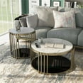 Furniture of America Kual Contemporary Metal 2-Piece Coffee Table Set ...