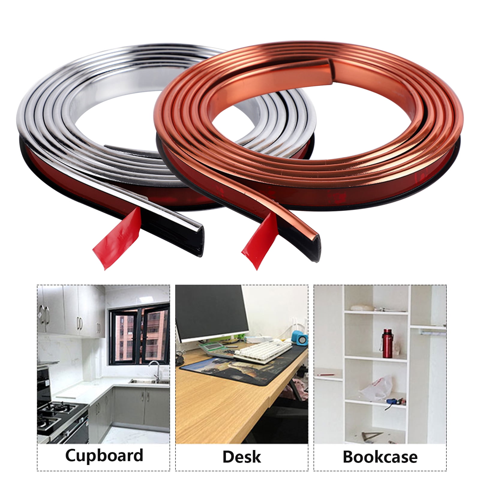 Buy 2M Self Adhesive U Shaped Edging Edge Tape Furniture Banding PVC ...