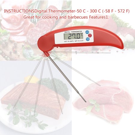 Instant Read Meat Thermometer Fast bbq Meat thermometer grill Accurate ...