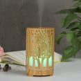 Dengmore Wood Grain Aromatherapy Humidifier 200ml Essential Oil Diffuser Retro Aromatherapy ...