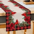 Newhomestyle Christmas Cardinal Table Runner, Buffalo Plaid, Xmas Decor ...