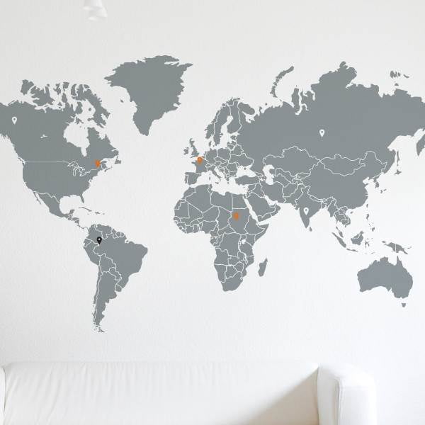 Continents Wall Decal - Walmart.com