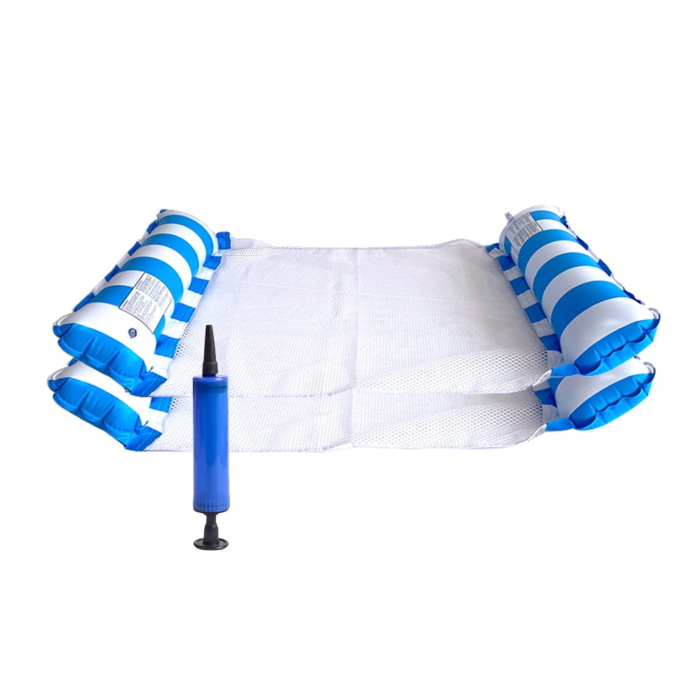 OSWCHIC Swimming Hammock Inflatable Multi-Purpose Pool Float, Blue ...