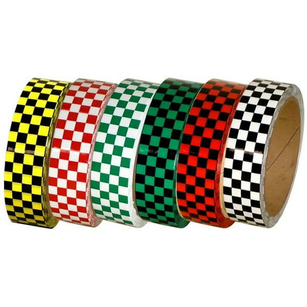 Laminated Checkerboard Outdoor Vinyl Tape 1" x 18 Yard Roll Rainbow ...