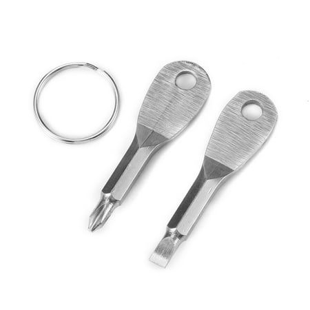 2PCS EDC Key Screwdriver Set Stainless Outdoor Stainless Multi-use ...