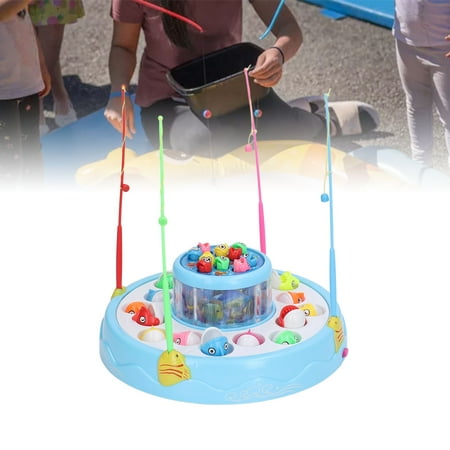 Fishing Game Play Set ,2 Layer Fishing Game Toy With 4 Poles Musical ...