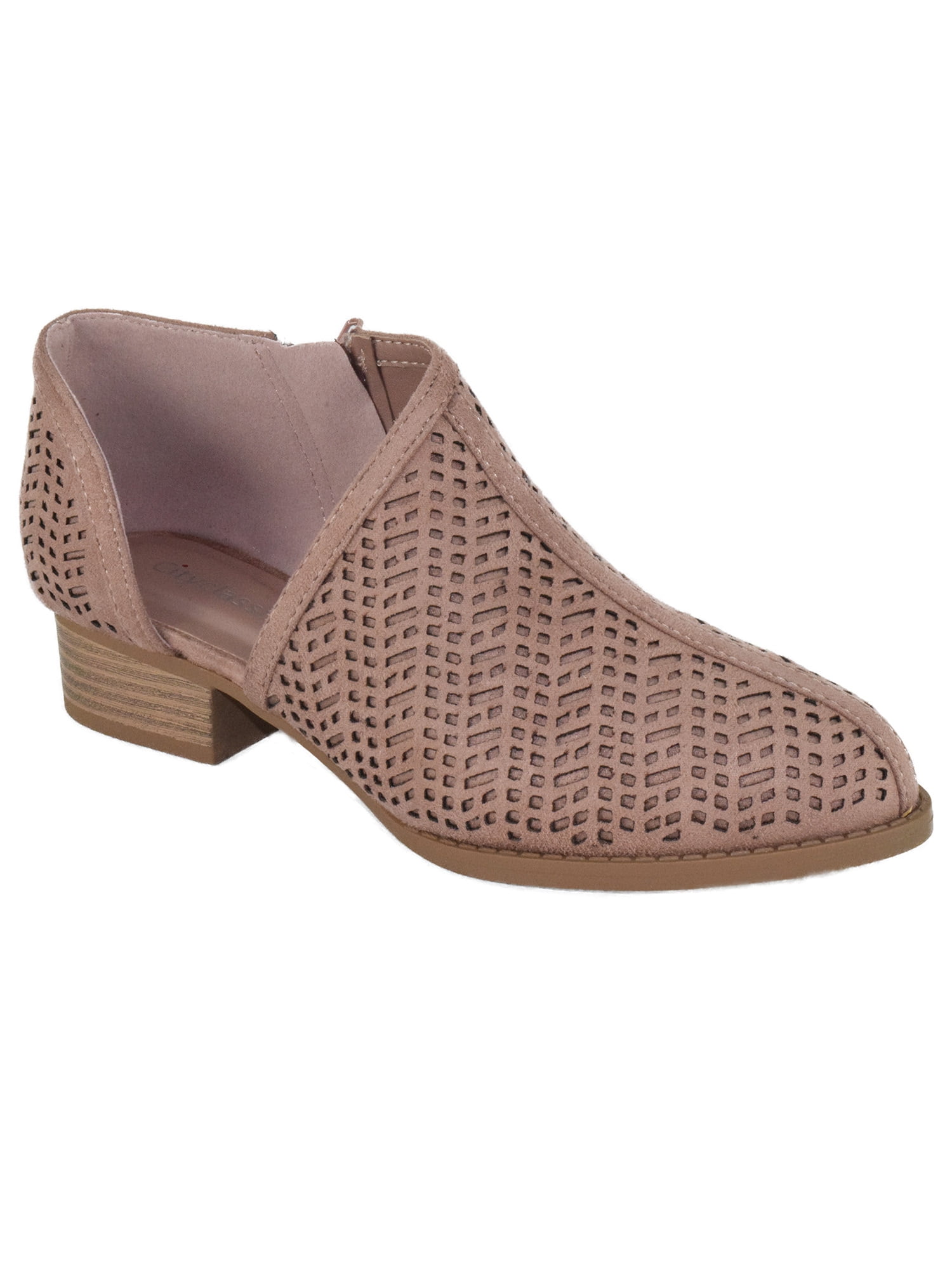 Decade Suede Blush Pink Mauve Small Short Heel City Classified Women ...