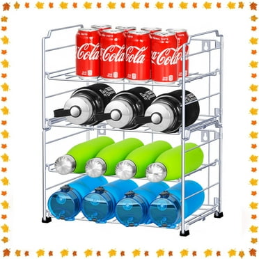 X-cosrack 2 Tier Stackable Can Rack Organizer,Metal Can Dispensers with ...