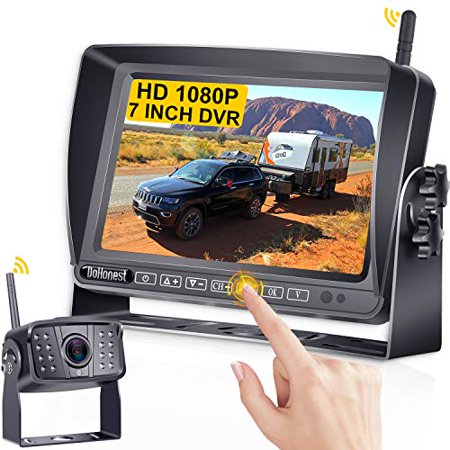 DoHonest S21 HD 1080P Digital Wireless Backup Camera Kit 7 Inch Touch ...