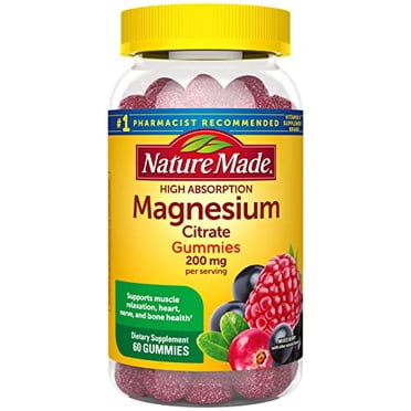 Nature Made Extra Strength Magnesium Oxide 400mg for Muscle, Nerve ...