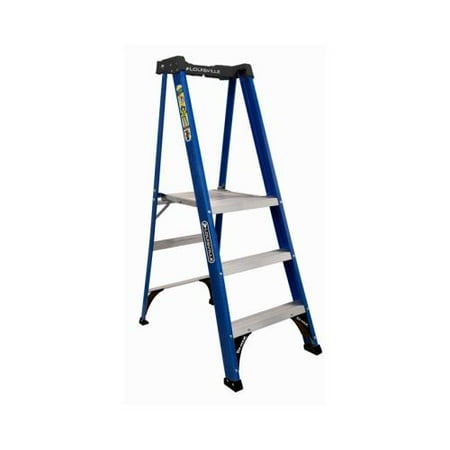 Louisville Ladder FXP4003 3-Step Platform Ladder, Fiberglass, Type II ...