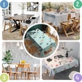 Cat Variety Animal Teal Pattern Rectangular Tablecloth 60x120 Inch ...