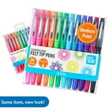 Pen+Gear Felt-Tip Markers, Medium Tip, Assorted Colors, 24 Count for ...