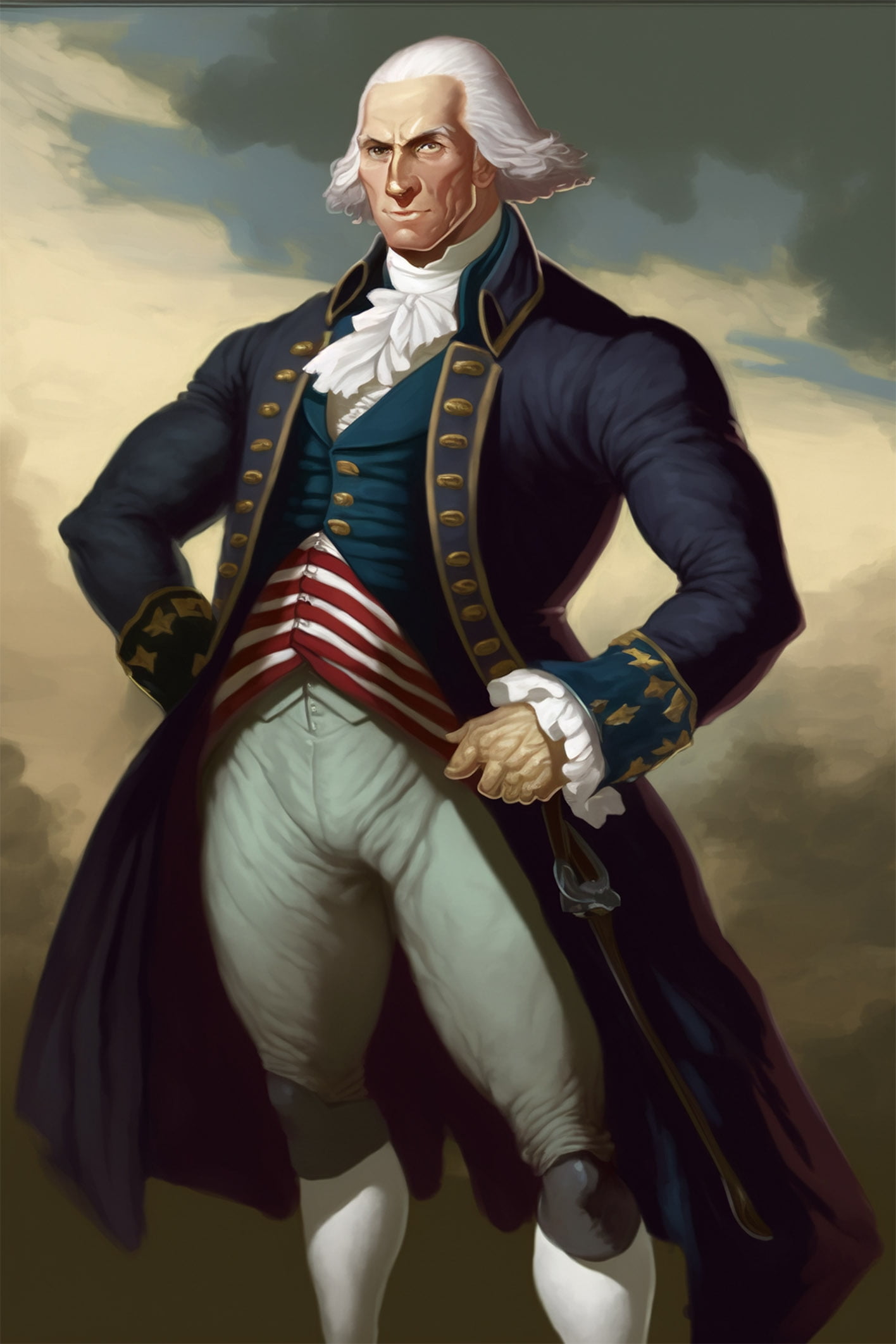 24x36 gallery poster, George Washington Anime p2 - Walmart.com