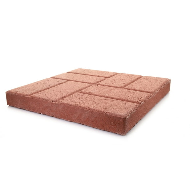 Pavestone 16" Square Brickface Red Stepping Stone - Walmart.com