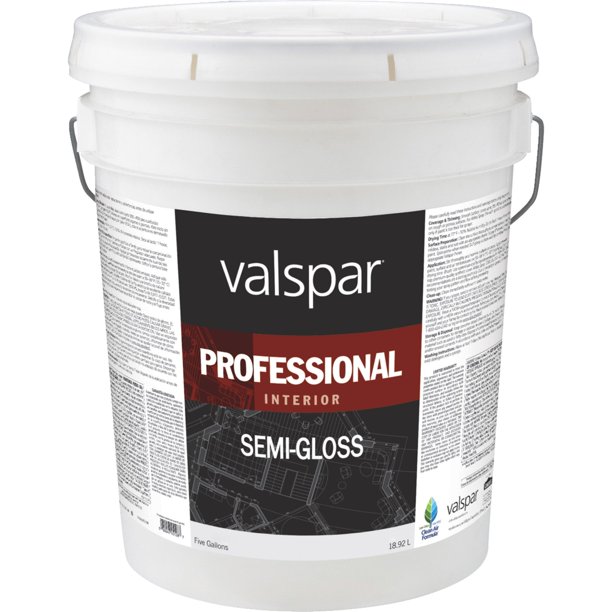 Valspar 11912 Latex, Professional Interior Paint, Semi-Gloss, Medium ...