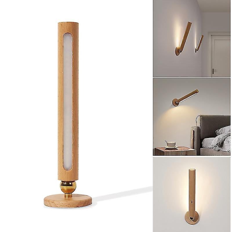 Lámpara de pared de 360 ??grados de protección ocular de madera ...