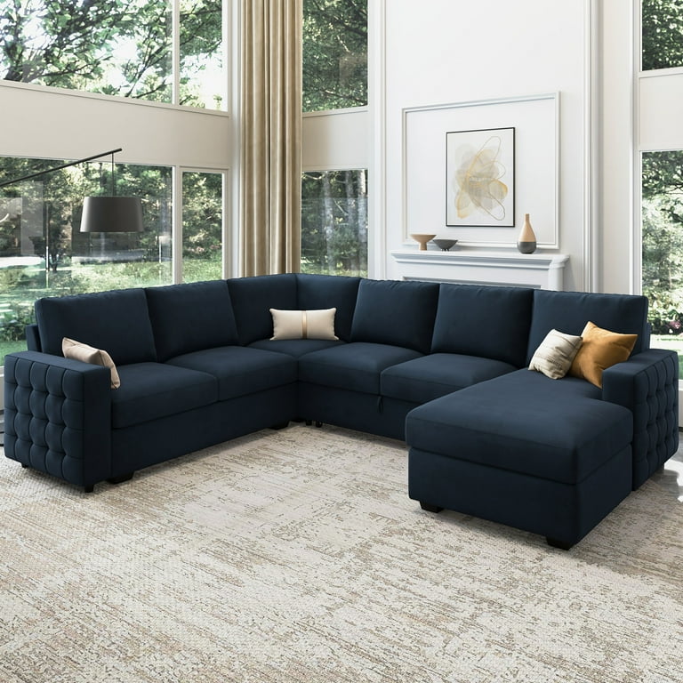Navy Blue Sectional