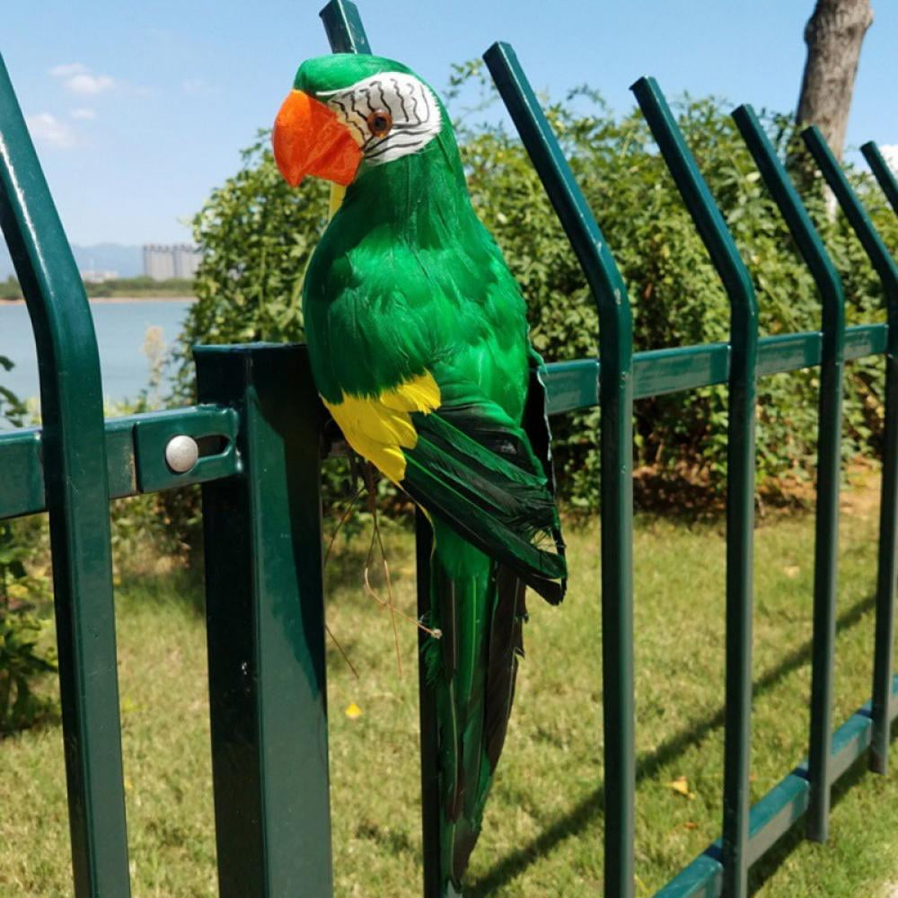 Angmile 25cm Foam Feather Parrot Garden Decoration Simulation Parrot ...