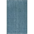 Nuloom 8'6 x 11'6 Hand Woven Chunky Loop Jute Rug in Blue - Walmart.com